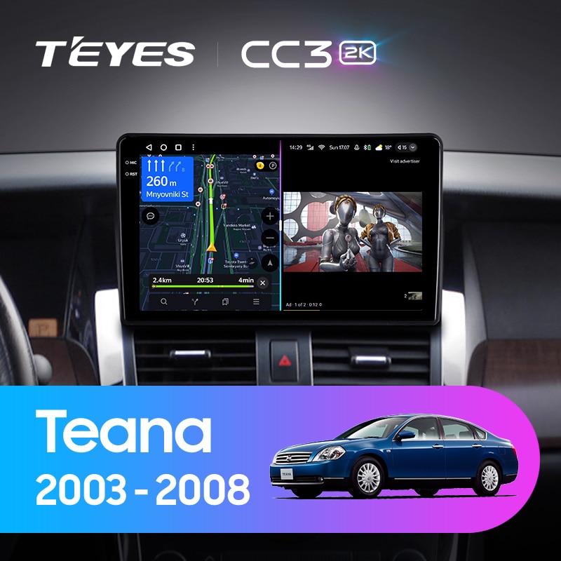 Штатная магнитола Teyes CC3 2k 4+64 Gb Nissan Teana J31 2003-2008 ᐉ ...