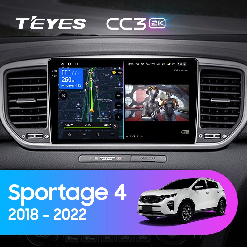 Штатна магнітола Teyes CC3 2k 6+128 Gb 360° Kia Sportage (KX5) 4 QL 2018-2022 (A) ᐉ купити в ...